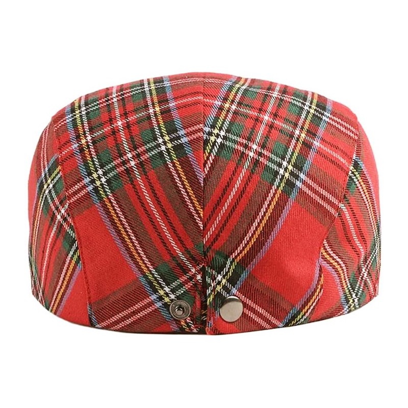 Gorra escocesa cuadros rojos para Hombre